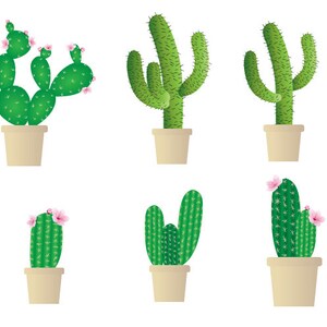 Cactus Graphics, Desert Clipart, Succulent Clipart, Cactus Clipart ...