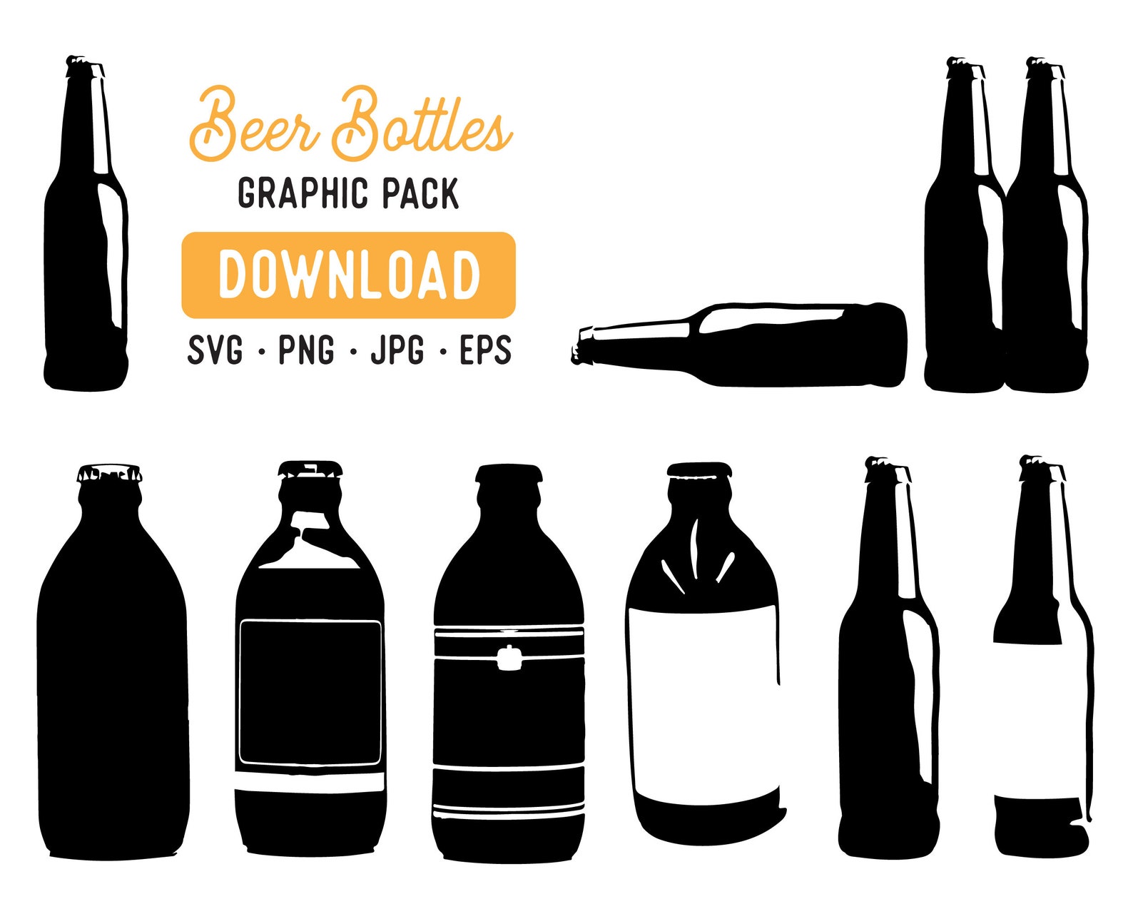 Beer bottle svg beer bottle vector glass bottle svg glass | Etsy