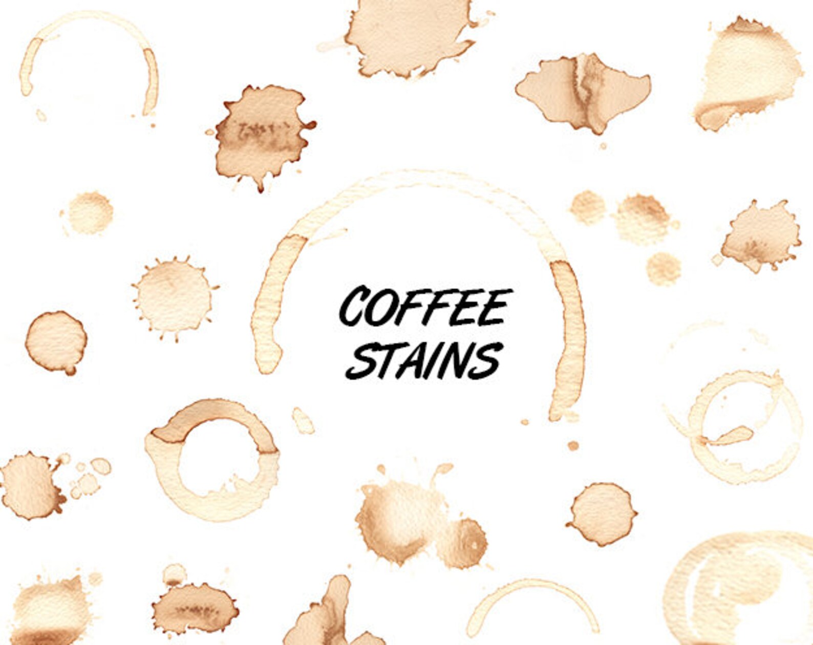 Coffee Ring Clipart Coffee Stain Clipart Coffee Clipart - Etsy