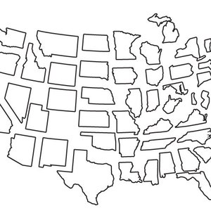 50 States Svg Bundle, 50 States Cut File, 50 States Silhouette, State ...