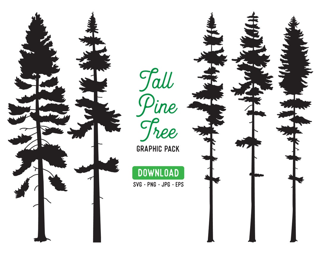 Laser File Pine Tree Vector, Pine Tree Silhouette, Pine Tree Clipart ...