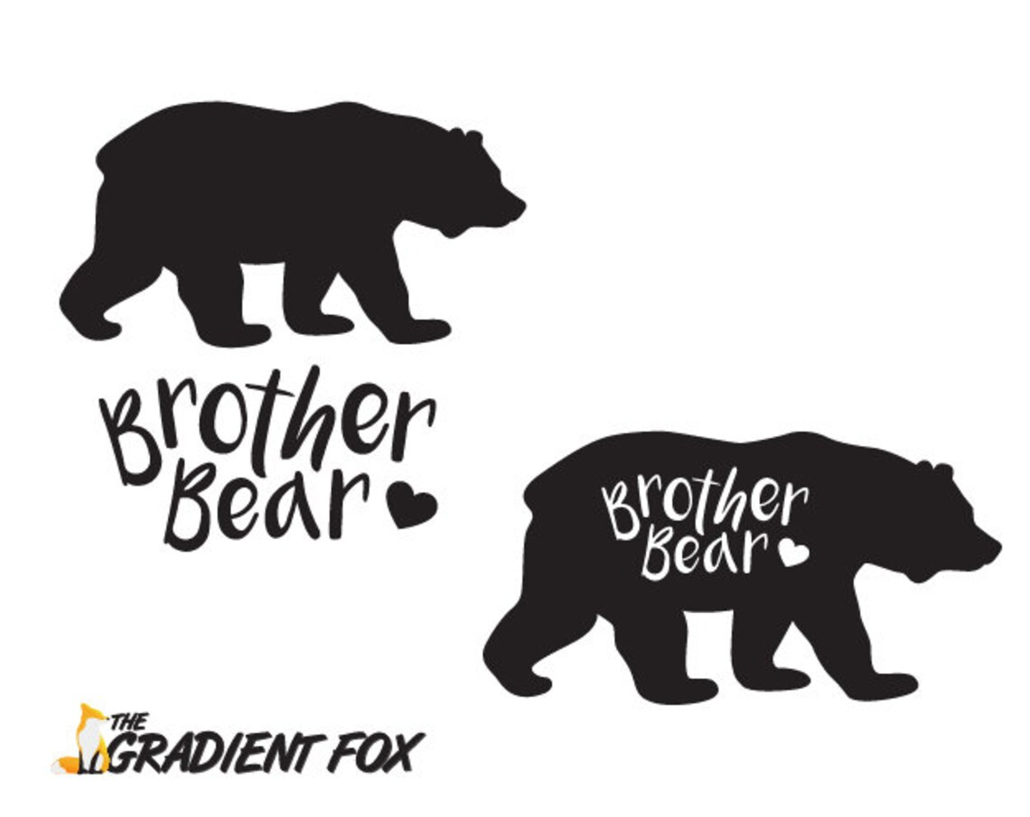 Brother Bear Svg Grizzly Bear Svg Brother Bear Svg Woodland - Etsy