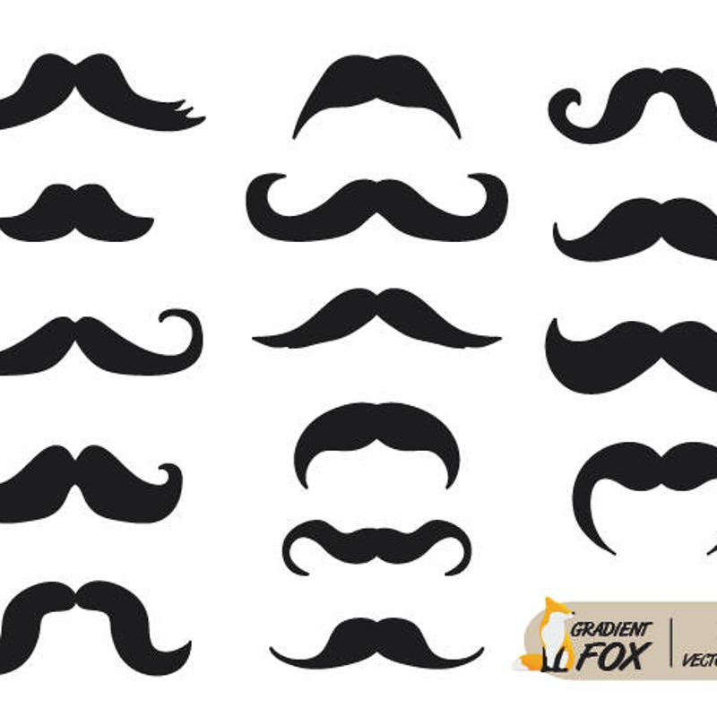 Mustache Clip Art - Etsy