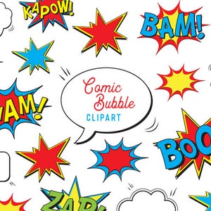 Comic Clipart , Superhero Clipart , Superhero Bubbles , Comic Text ...