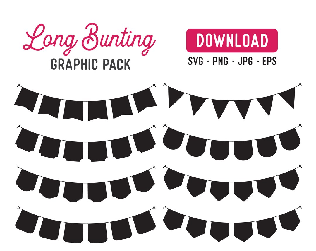 Bunting Banner Clipart Bundle Bunting Banner Graphic Bunting Clipart ...