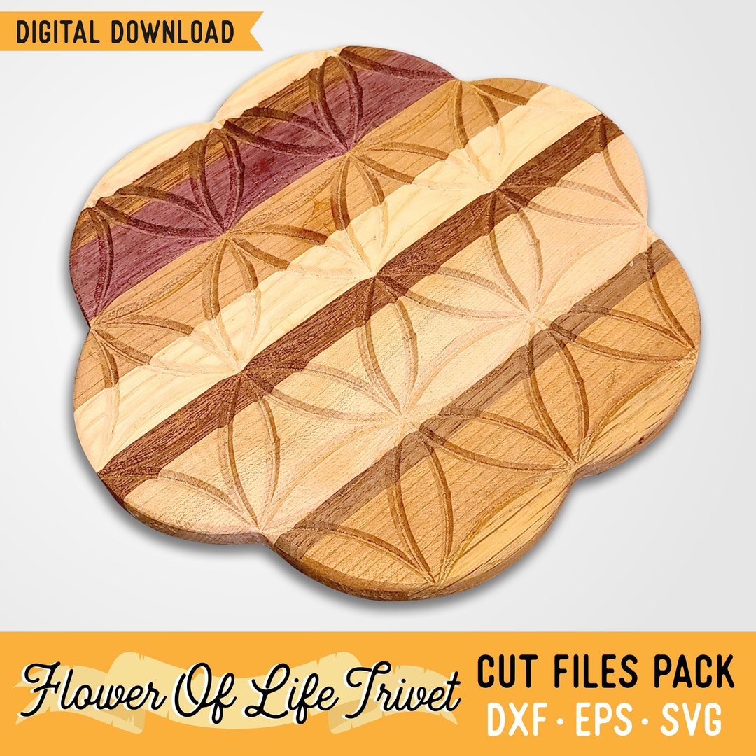 Trivet CNC Router File, Flower of Life Router Cut Files, CNC Project ...