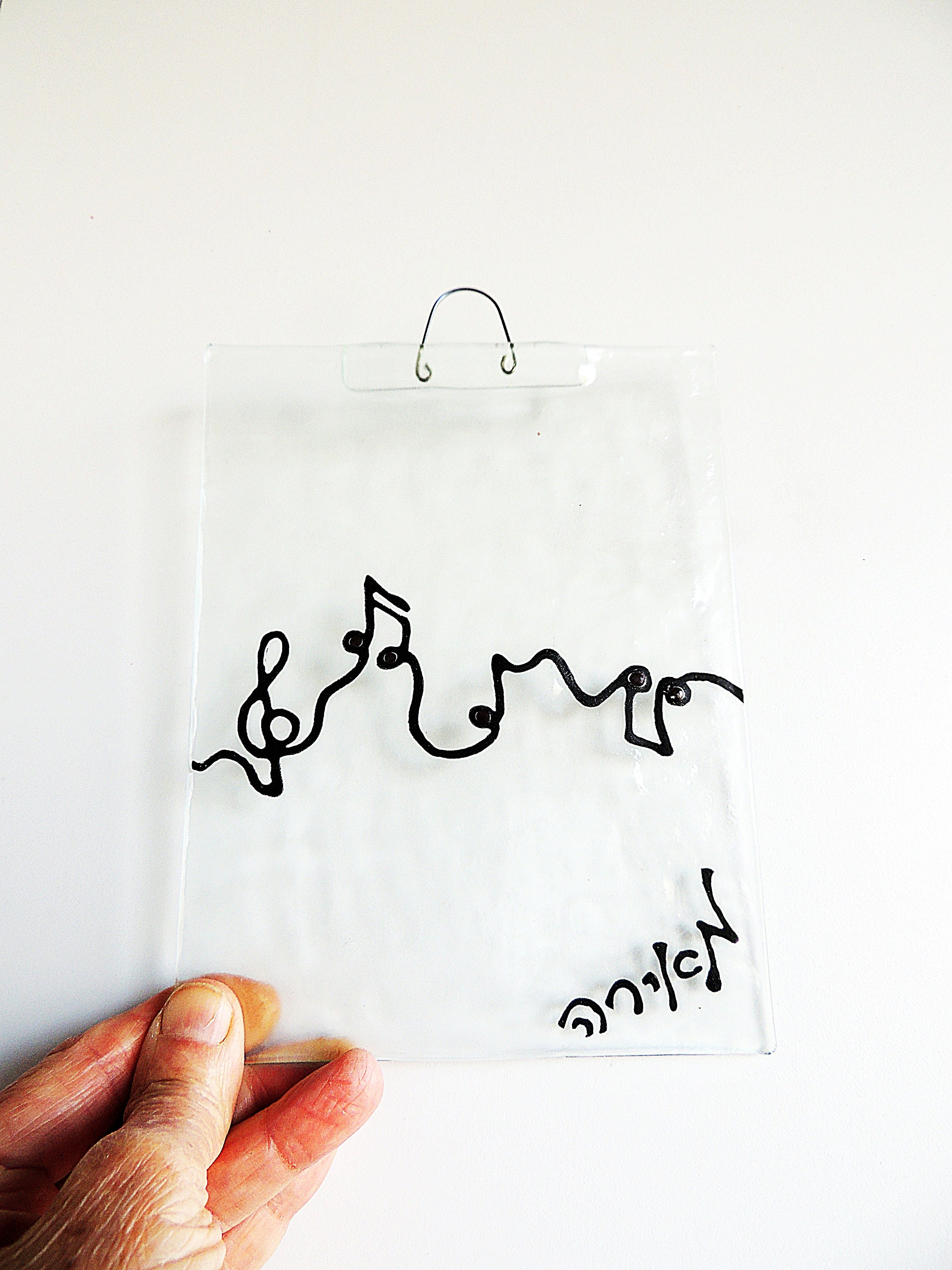 Fused Glass Wall Panel Music Notes Drawing on Glass Music - Etsy Canada