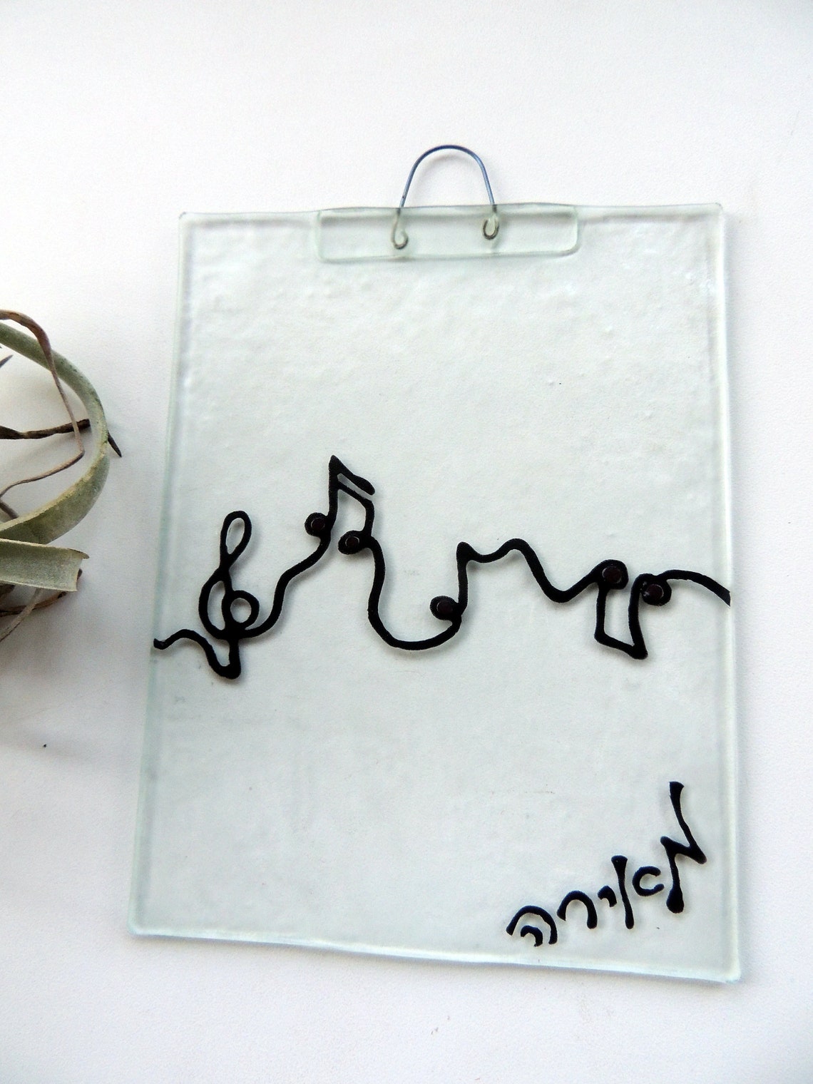 Fused Glass Wall Panel Music Notes Drawing on Glass Music - Etsy Canada