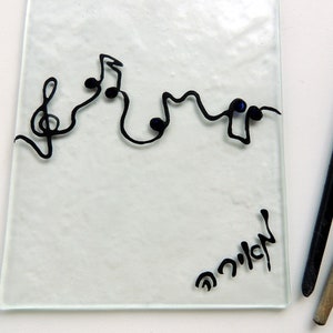 Fused Glass Wall Panel Music Notes Drawing on Glass Music - Etsy Canada