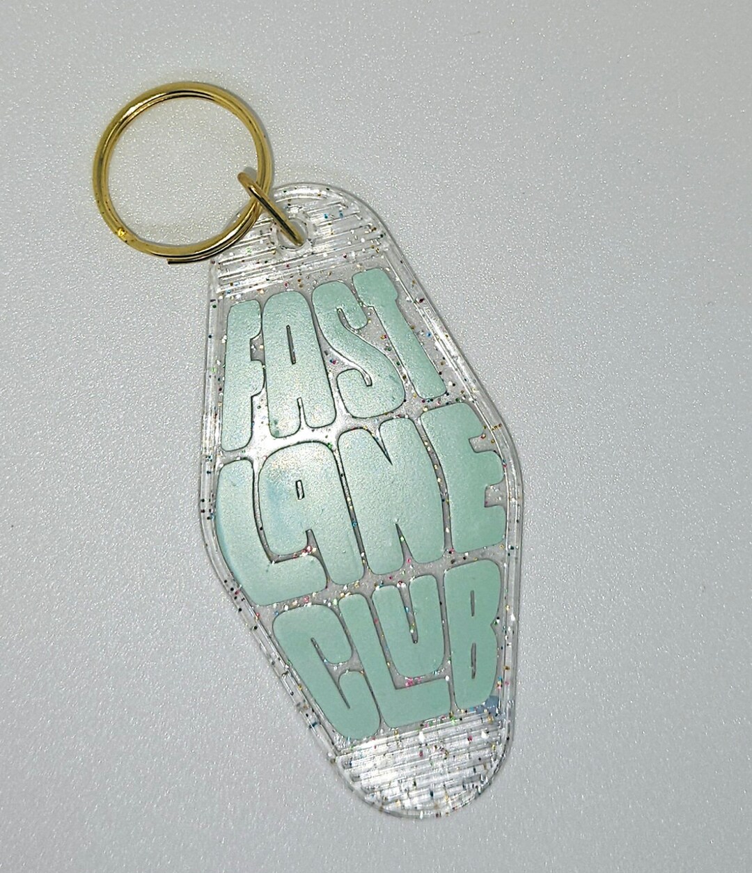 Fast Lane Club Keychain -- Glow Letters - Etsy