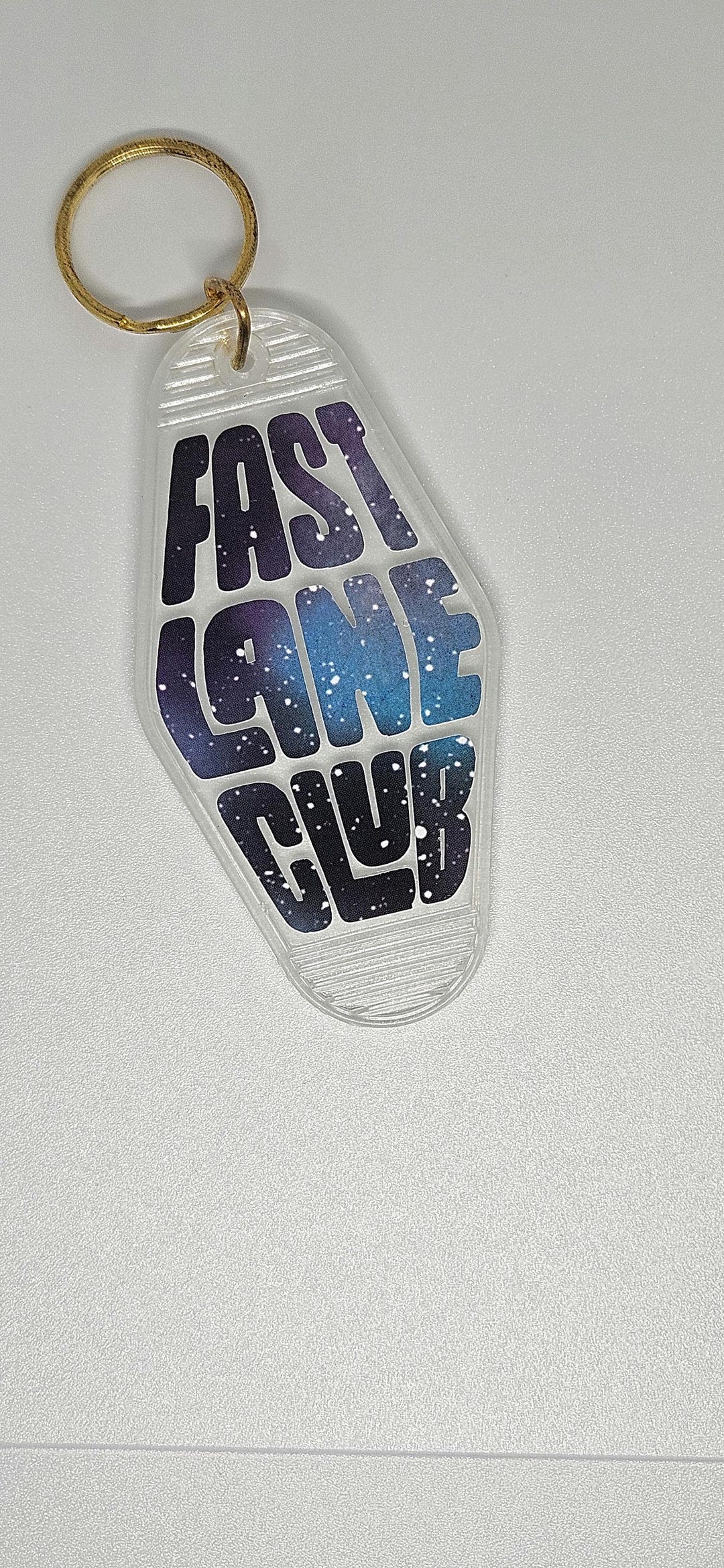 Fast Lane Club Keychain -- Galaxy Letters - Etsy