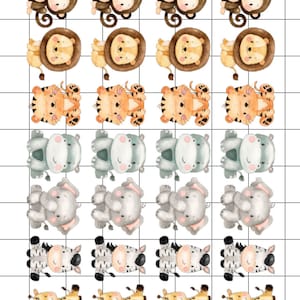 Edible Cutouts Safari Animals - Etsy