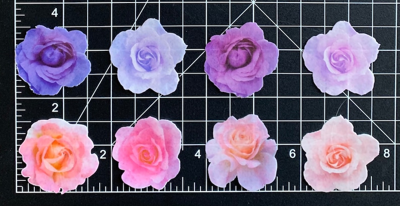 Edible Pre-cut Wafer Paper Purple Roses - Etsy