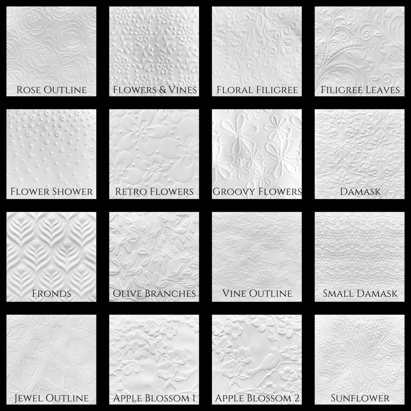 12 Embossing Sheets -- Embossed Parchment—weddings, Showers ...