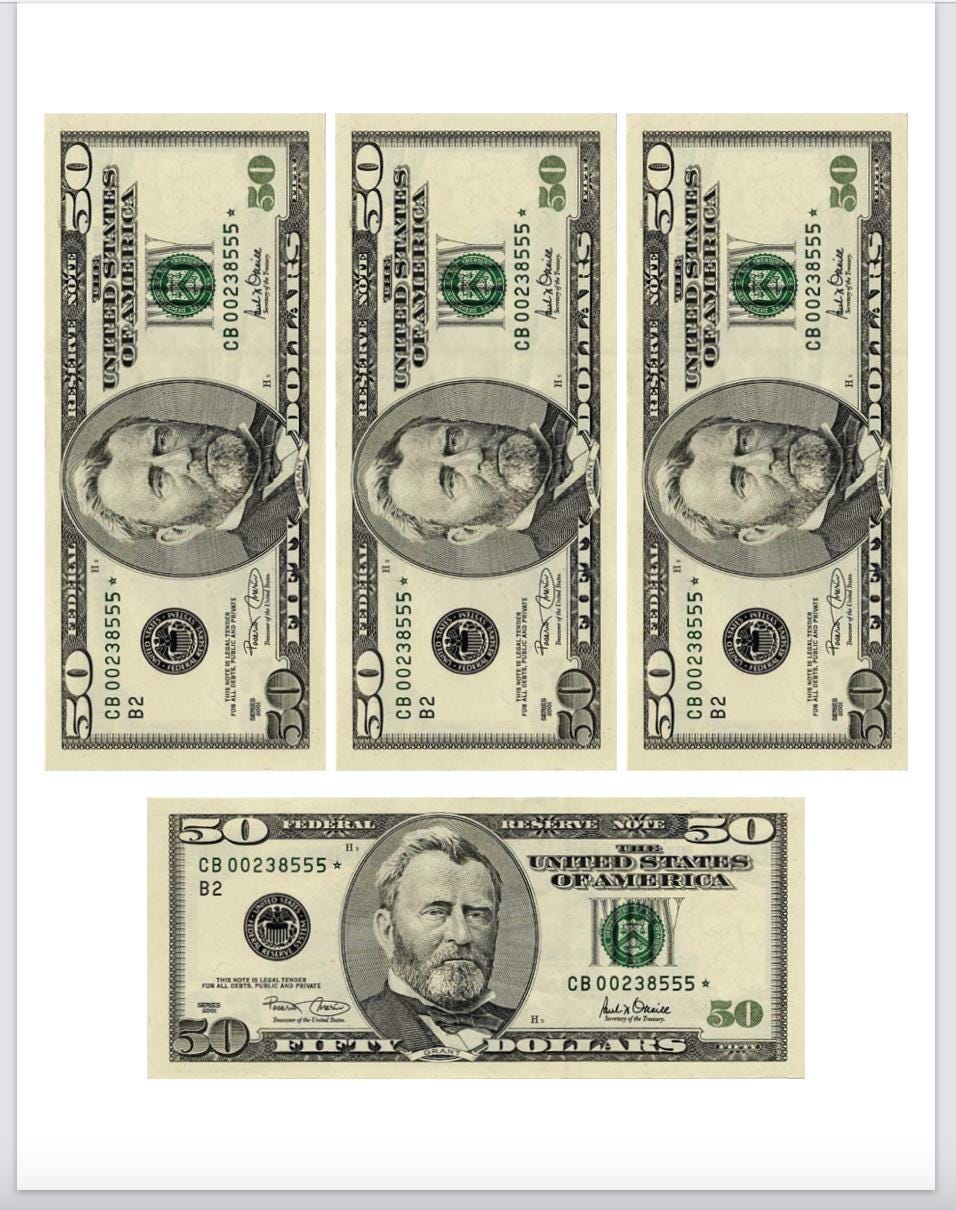 Edible Money / Edible Cash—icing Sheets or Wafer Paper—50s, 100s, Bills ...
