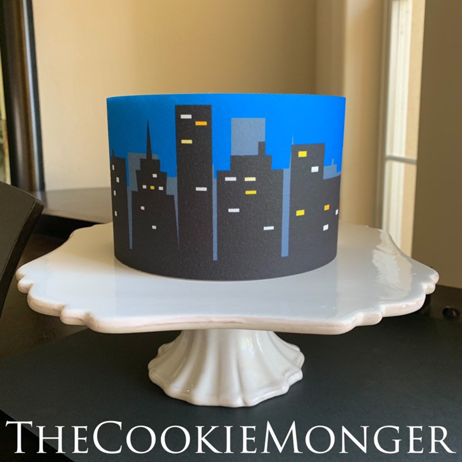 Superhero Night Skyline Cake Kit Edible Wrapper And/or Cardstock ...