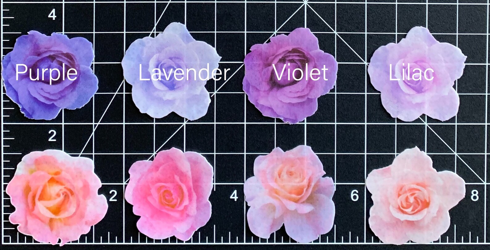 Edible Pre-cut Wafer Paper Purple Roses - Etsy