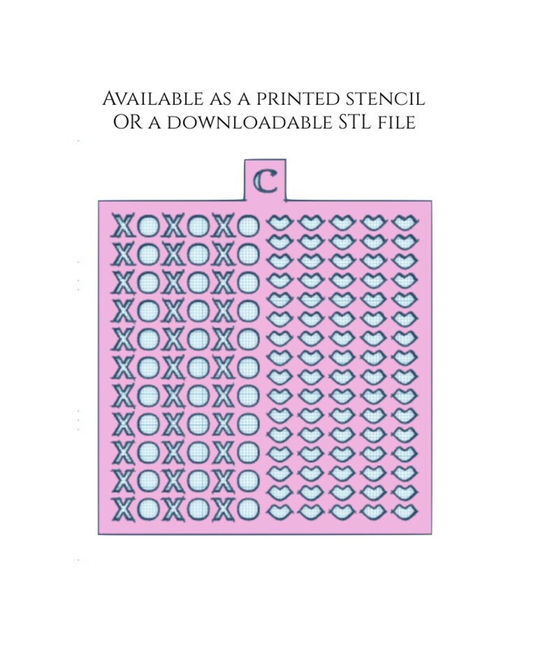 XO Lips Sprinkle Stencil STL and SVG Digital Downloads - Etsy