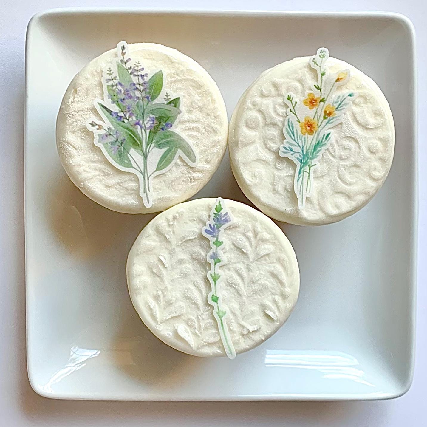 Edible Printed Precut 2D Wafer Wildflowers Sprig Cutouts - Etsy
