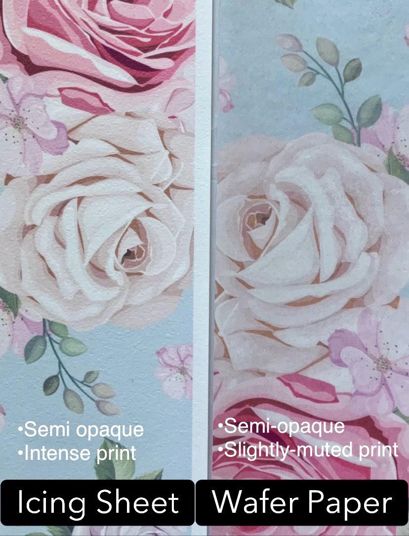 Small Watercolor Floral Edible Sheet — The CookieMonger Edible ...