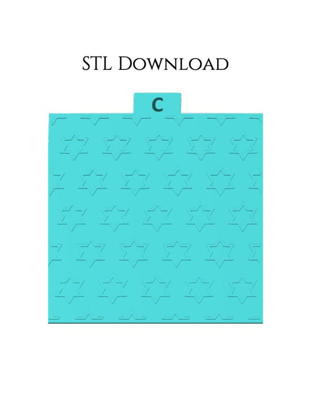 Star of David STL Embossing Folder STL & Stencil SVG Download - Etsy