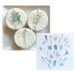 Edible Printed Precut 2D Wafer Wildflowers Sprig Cutouts - Etsy