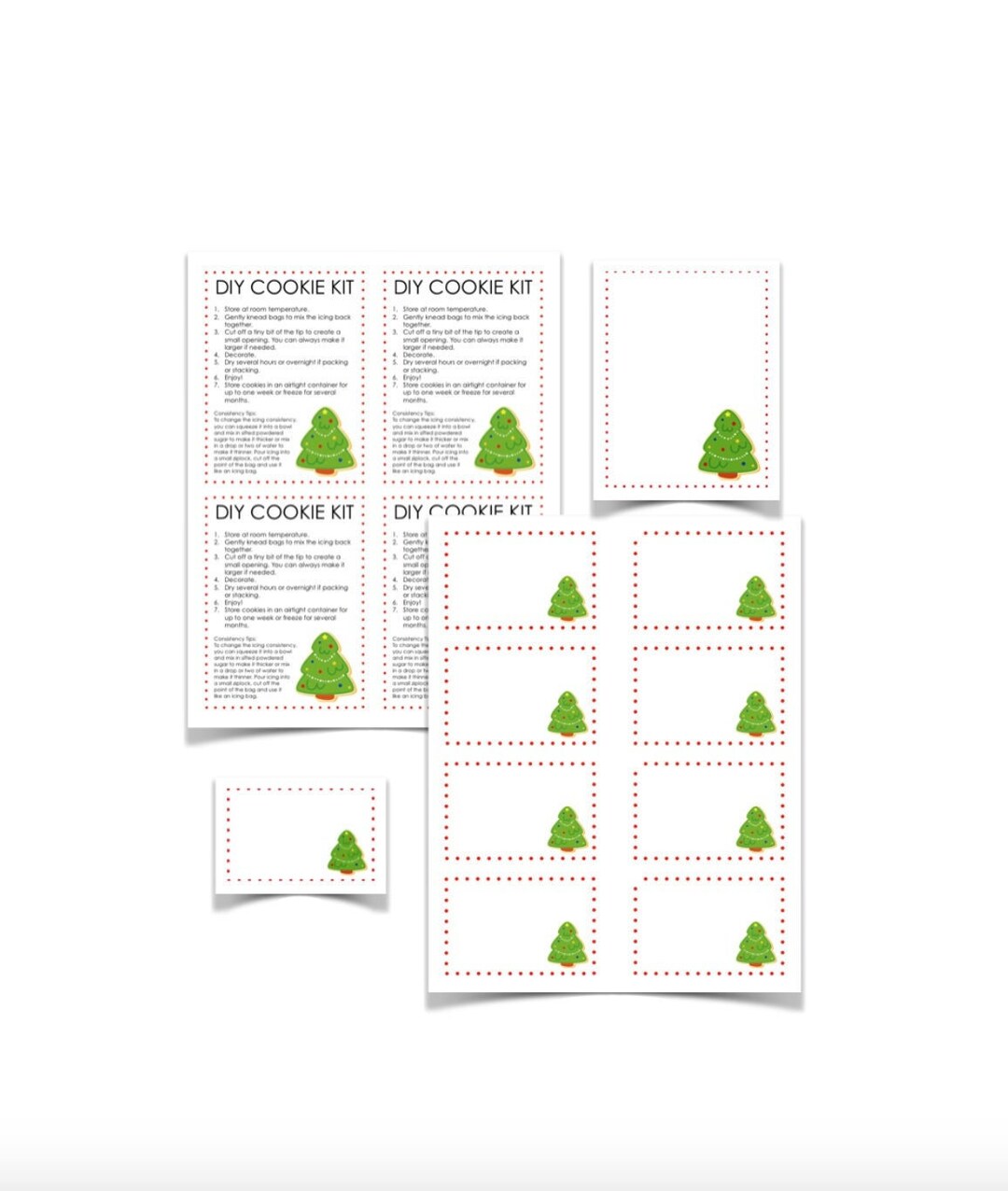 DIGITAL Downloadchristmas Suite DIY Cookie Kit Instructions and ...