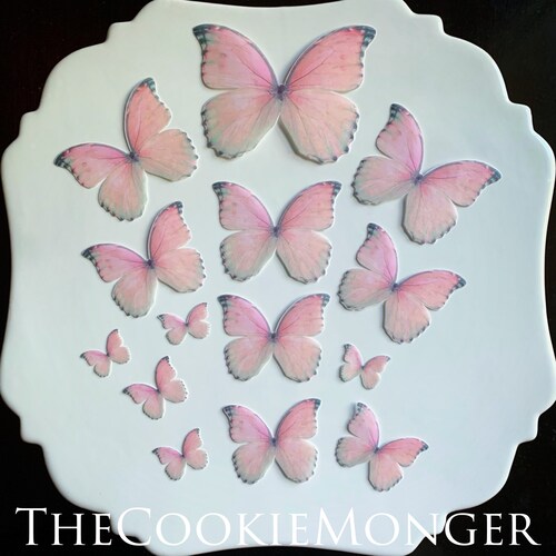 Soft Violet Edible Pre Cut 3d Wafer Paper Butterflies14 Etsy
