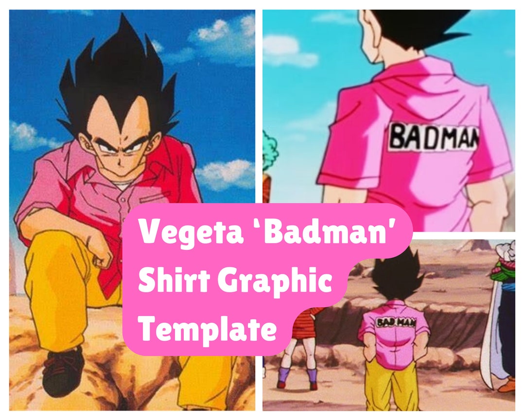 Vegeta Badman Shirt Iron on Graphics Template, Print at Home for DIY ...