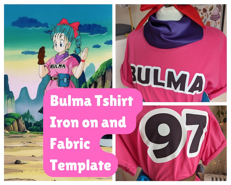 Bulma T-shirt Iron on Graphics Template, Print at Home for DIY Homemade ...