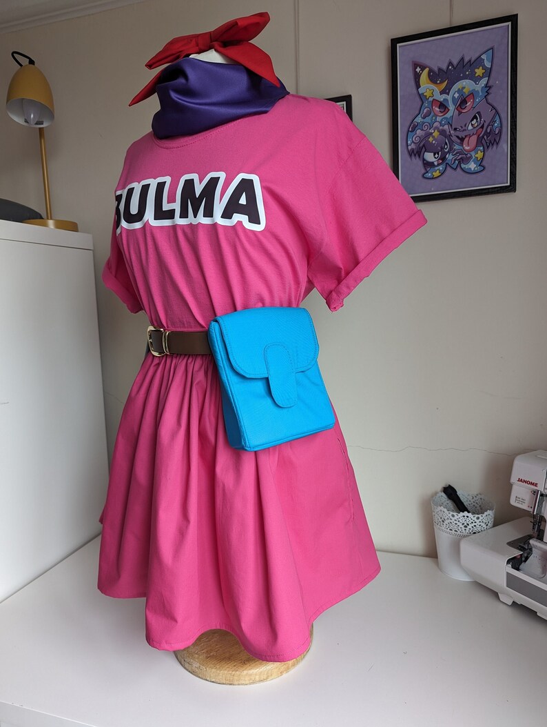 Bulma Cosplay Costume Accessories. Anime Girl Utility Belt, Bag, Gun ...