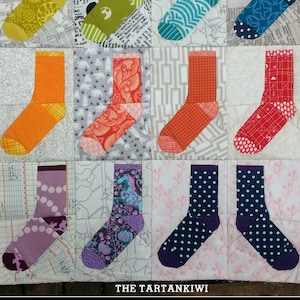 Foundation Paper Pieced Mini Quilt Pattern - the Odd Socks- 4 X 6 Inch ...