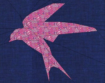 Swift A Foundation Paper Pieced Flying Bird Quilt Pattern | Etsy