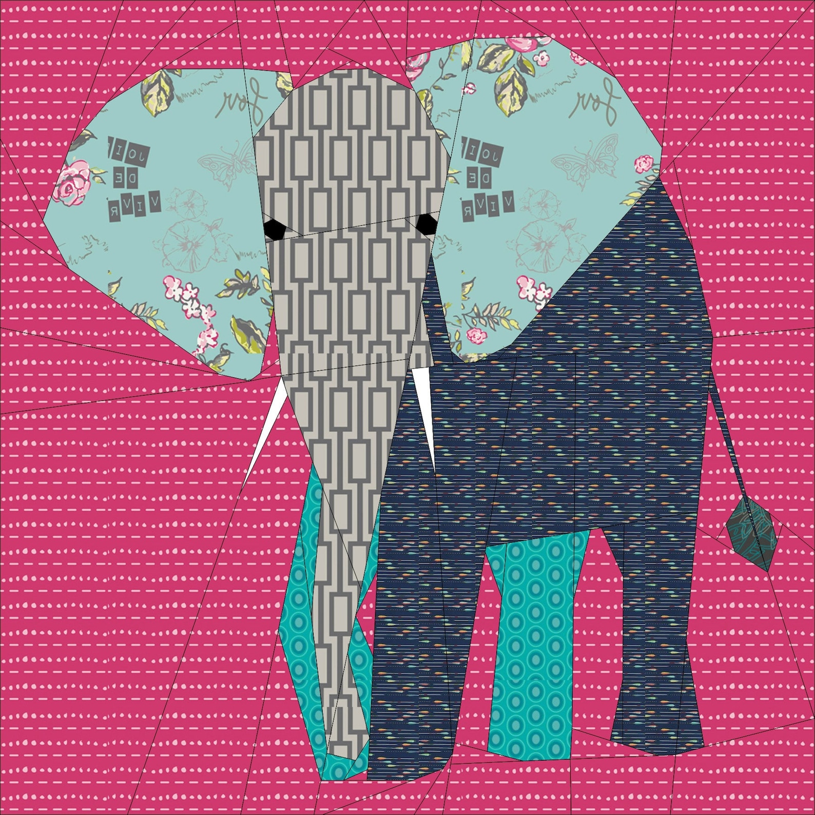 Elephant Foundation Paper Pieced Quilt Pattern Bundle - Etsy Australia