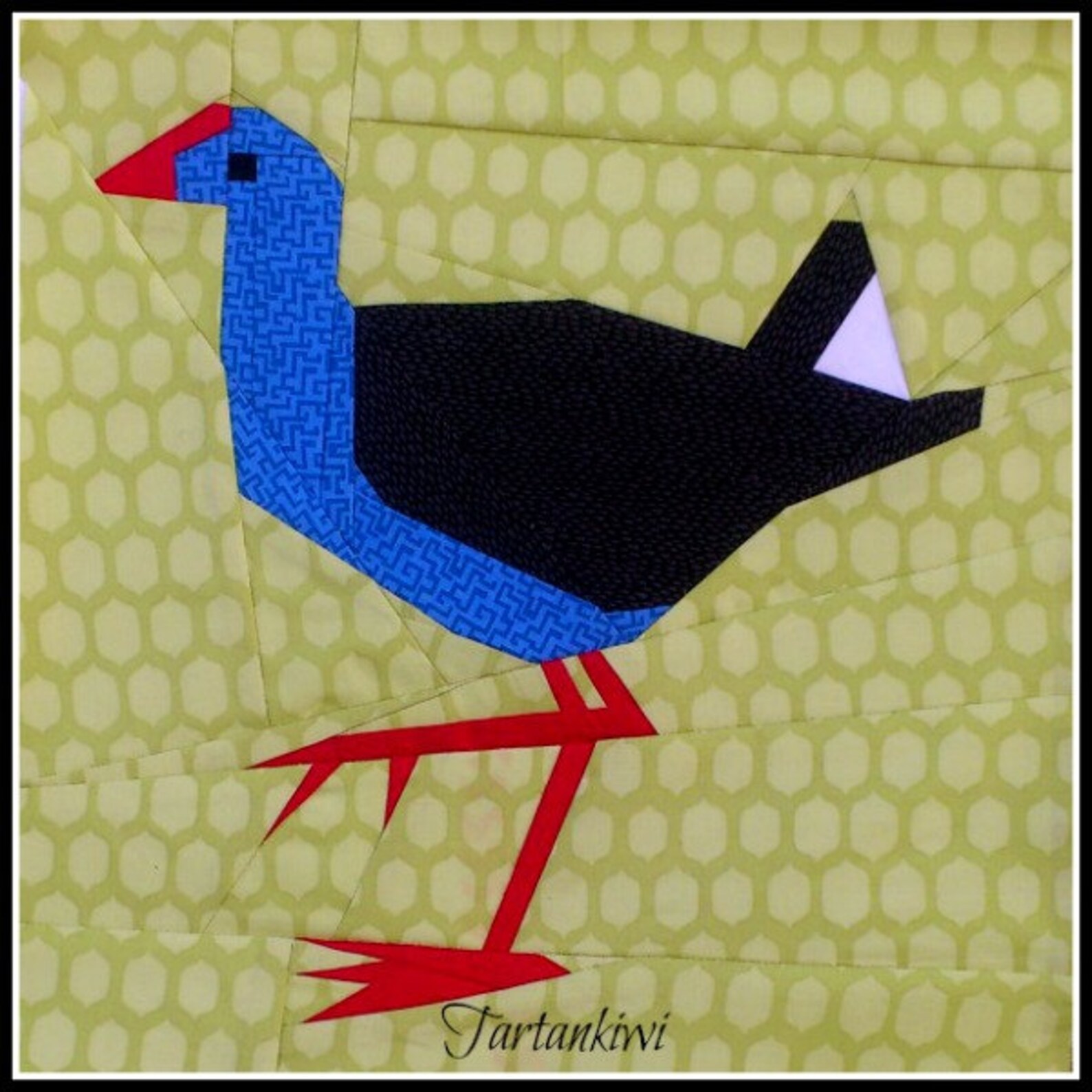 Pukeko 12 Inch Foundation Paper Pieced New Zealand Bird Quilt Pattern ...