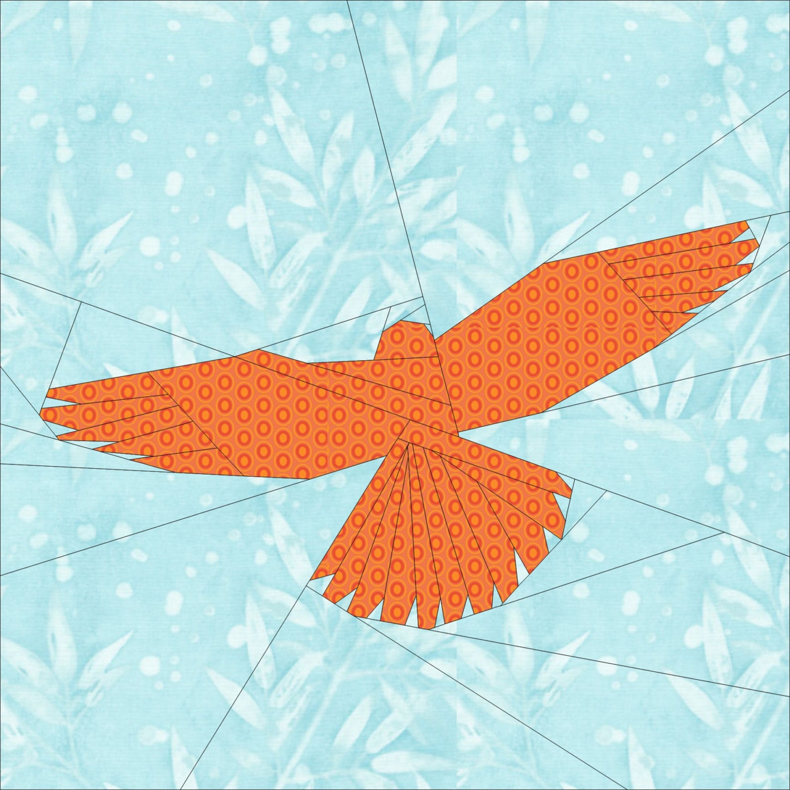 Kestrel A Foundation Paper Pieced Quilt Pattern Block Eight | Etsy