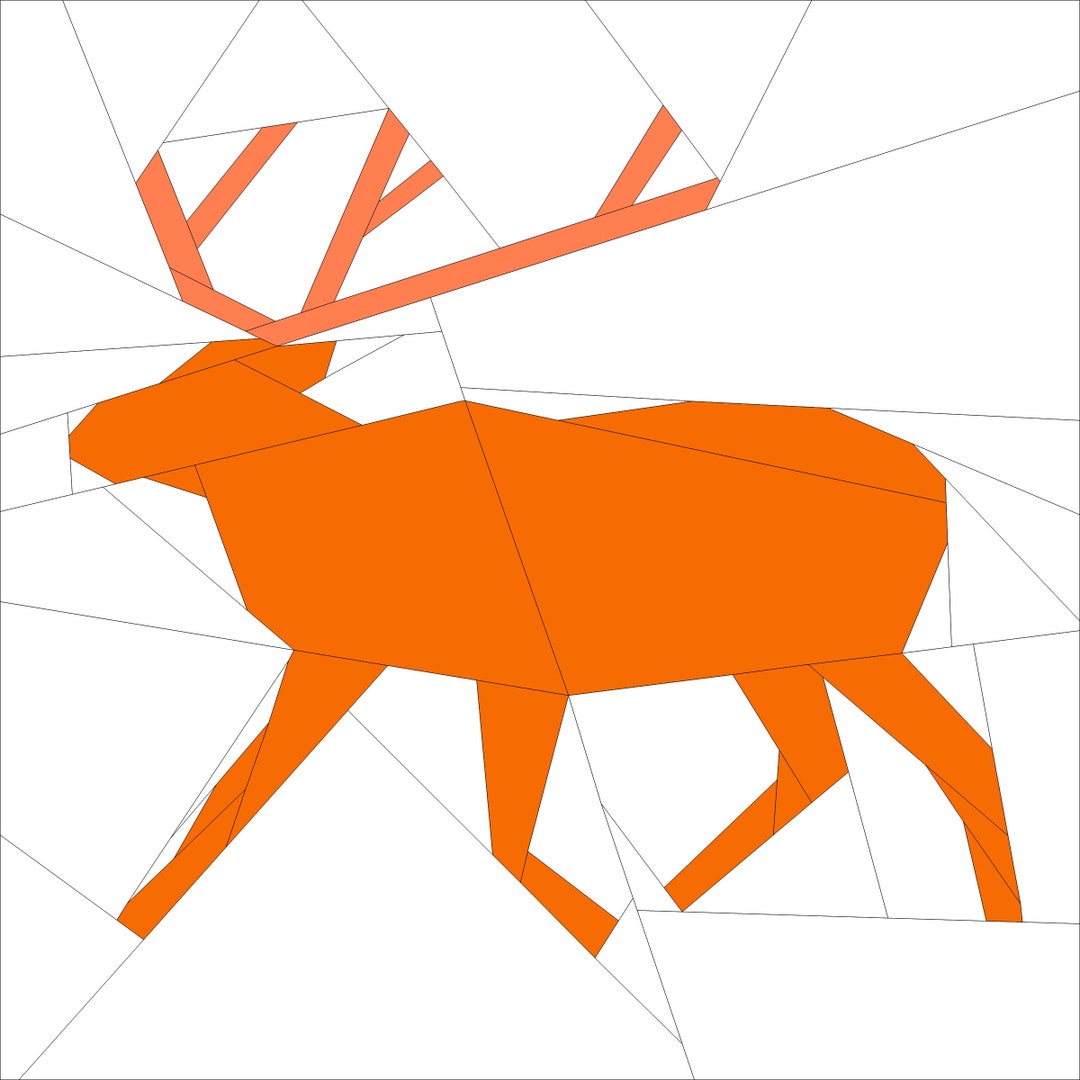 Reindeer Foundation Paper Pieced Quilt Pattern - Etsy