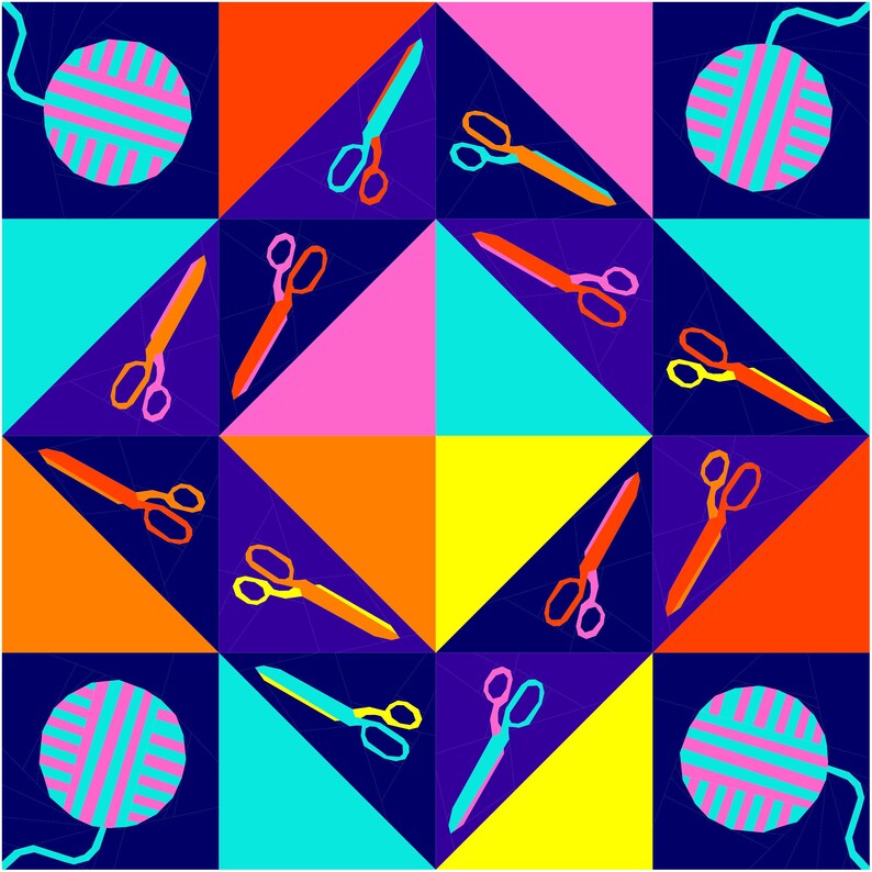 Scissor Circle, A Foundation Paper Pieced Quilt Pattern - Etsy