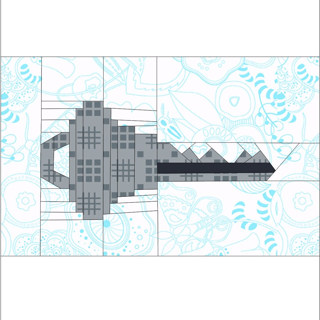 Lock and Key- A Foundation Paper Pieced Mini Quilt Pattern Bundle - Etsy