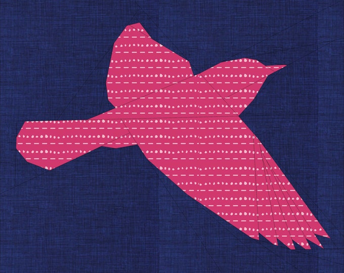 Hawk- A Foundation Paper Pieced Bird Quilt Pattern- Block 15 of the in ...