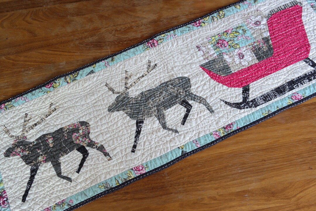 Sleigh Ride Foundation Paper Pieced Reindeer, Santa and Sleigh - Etsy