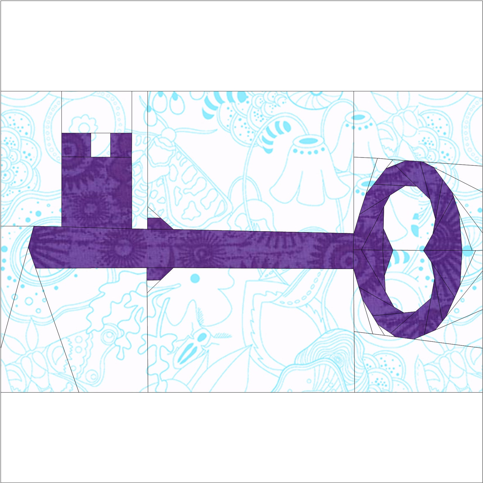 Lock and Key- A Foundation Paper Pieced Mini Quilt Pattern Bundle - Etsy