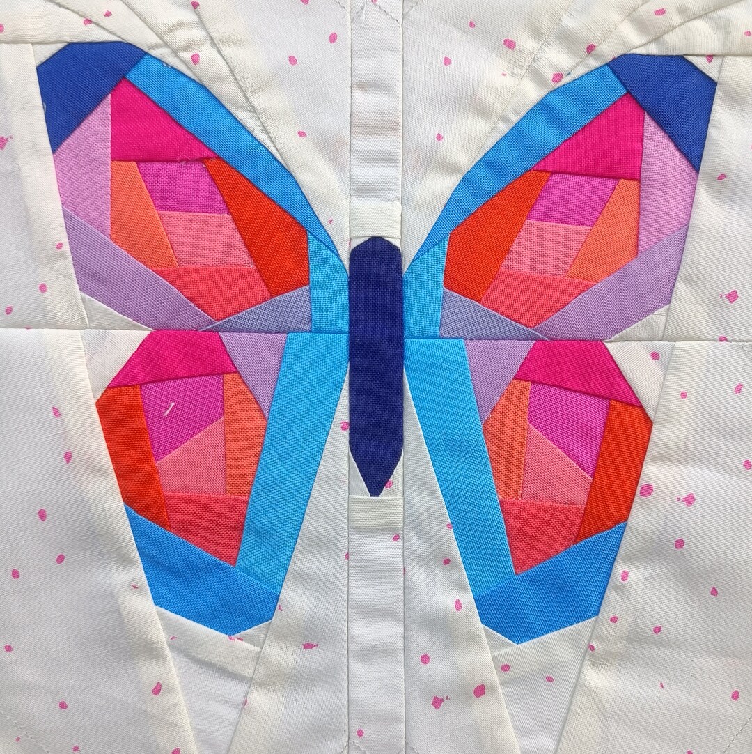 Log Cabin Tartankiwi Butterfly Foundation Paper Pieced Quilt Pattern - Etsy