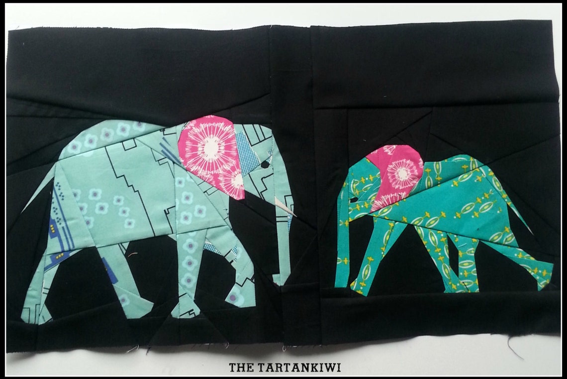 Elephant Calf Foundation Paper Pieced Quilt Pattern | Etsy