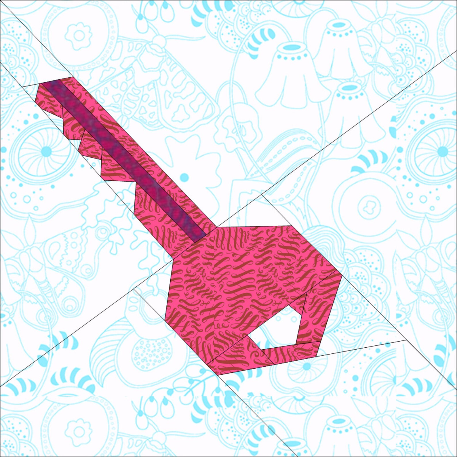 Lock and Key- A Foundation Paper Pieced Mini Quilt Pattern Bundle - Etsy