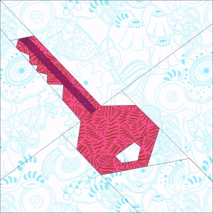 Lock and Key- A Foundation Paper Pieced Mini Quilt Pattern Bundle - Etsy