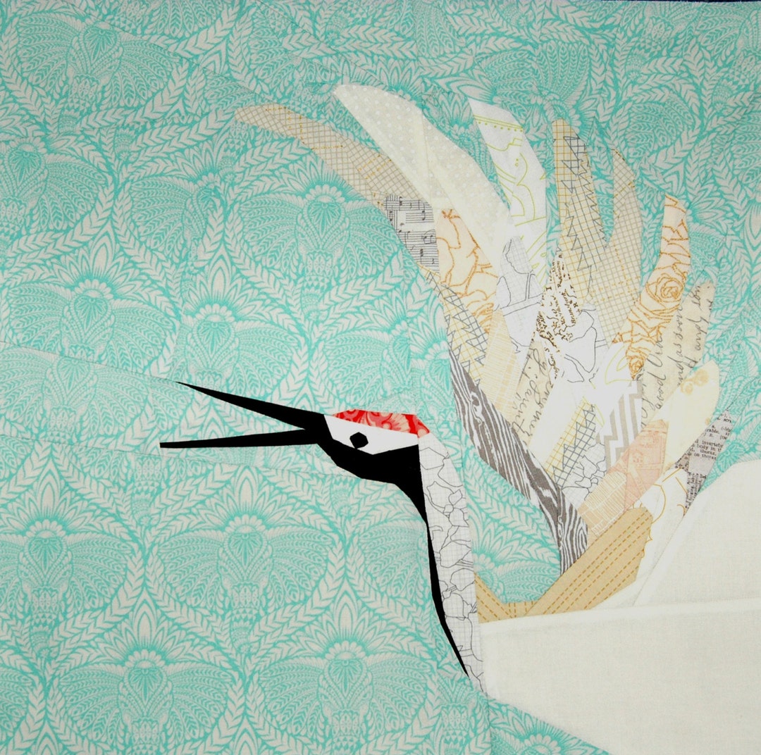 Crane - an 18 Inch Foundation Paper Pieced Bird Quilt Pattern - Etsy