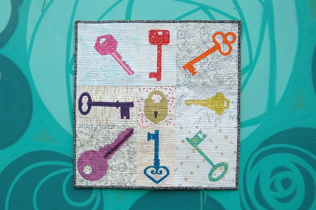 Lock and Key- A Foundation Paper Pieced Mini Quilt Pattern Bundle - Etsy