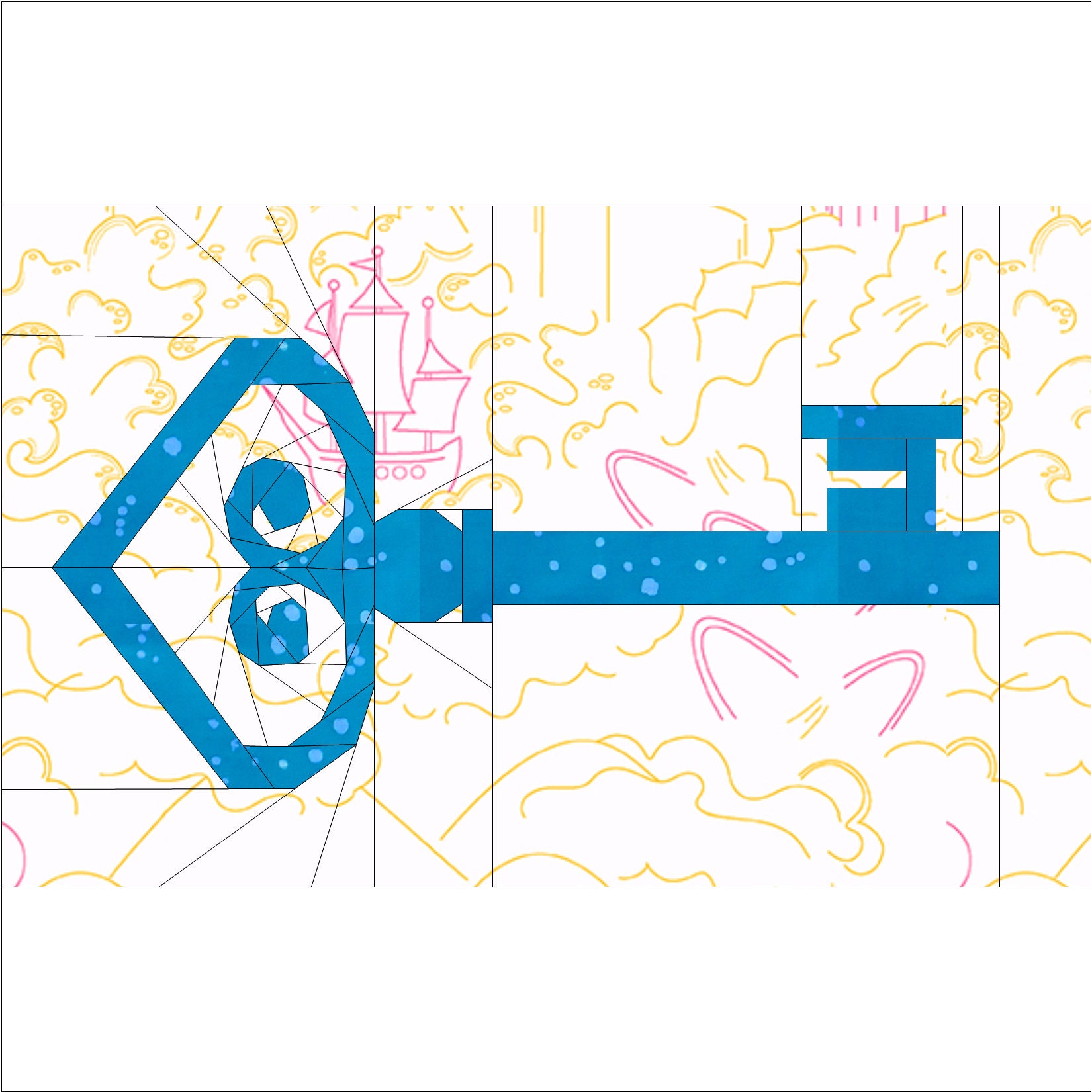 Lock and Key- A Foundation Paper Pieced Mini Quilt Pattern Bundle - Etsy