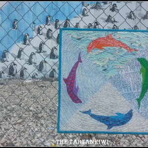 Swimming in Circles- A Foundation Paper Pieced Dolphin Quilt Pattern - Etsy